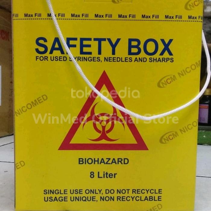 Jual Safety Box 8 Liter Tempat Sampah Medis Tempat Limbah Medis ...