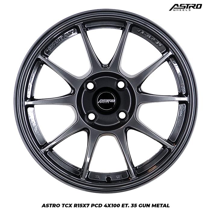 Promo Velg Mobil Astro TCX 15X7.0 4X100 ET.35 73.1 GUNMETAL Cicil 0% 3x ...