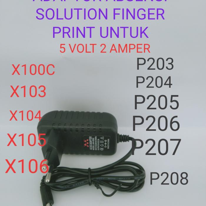 Jual adaptor absensi solution finger print 5 volt 2 amper - Jakarta Barat - new top jaya | Tokopedia