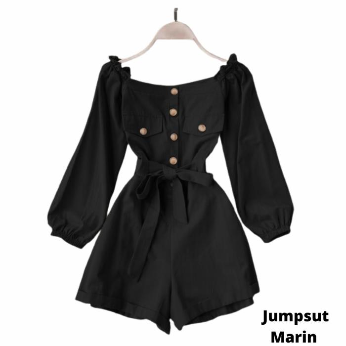 dress jumpsuit small 🎁 Jual BL MARIN Jumpsuit mini dress lengan panjang ...