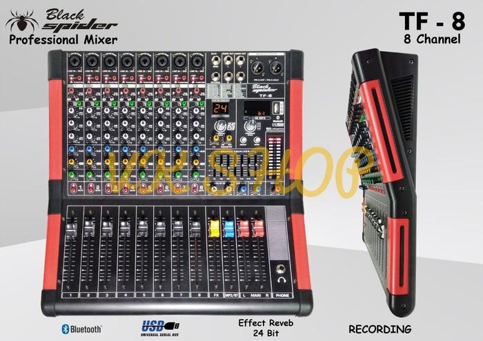 Jual Mixer Audio Black Spider TF8/ TF 8/ TF-8 Blackspider 8 Channel ...