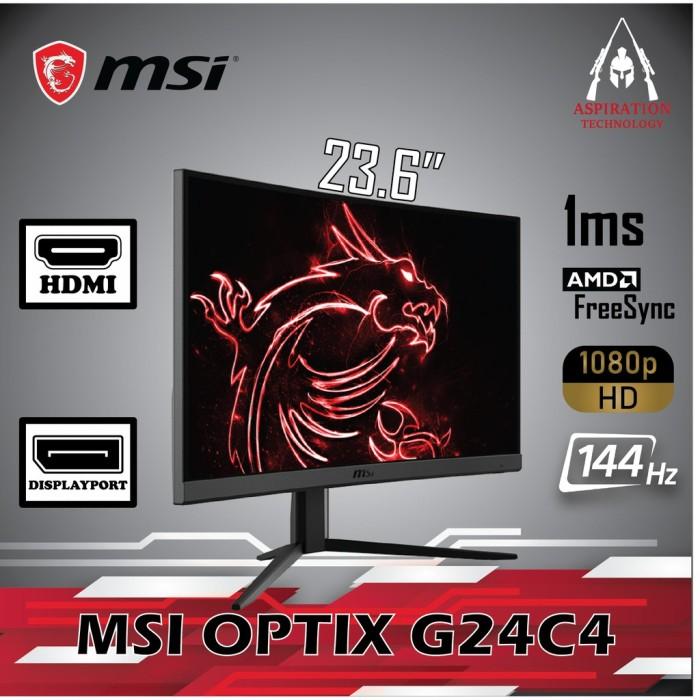 Jual MSi Optix G24C4 Gaming Monitor 24 Inch - FHD IPS 144Hz 1ms - Kota ...