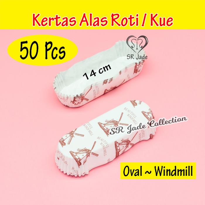 Jual [50pcs] Kertas Alas Roti Kue PET CC Polygonal Oval Persegi Cup ...