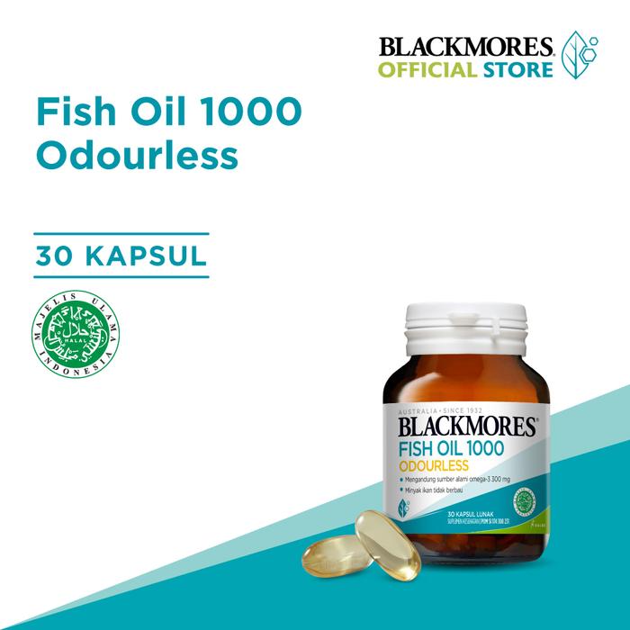Promo Blackmores Odourless Fish Oil 1000 Membantu Memelihara Kesehatan ...