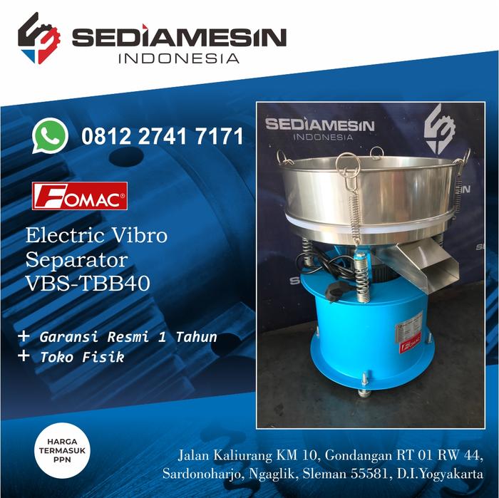 Jual Mesin Pengayak Electric Vibro Separator Fomac VBS-TB840 - Kab. Sleman - Sedia Mesin ...