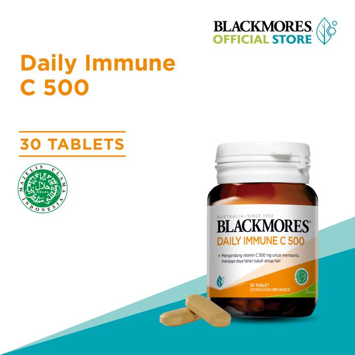 Jual Blackmores Daily Immune C 500mg Membantu Jaga Daya Tahan Tubuh (30 ...