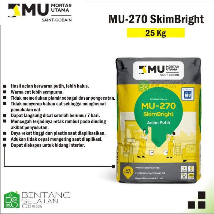 Jual SEMEN MU270 SKIM BRIGHT Acian Putih 25KG - Kota Bandung - BINTANG ...