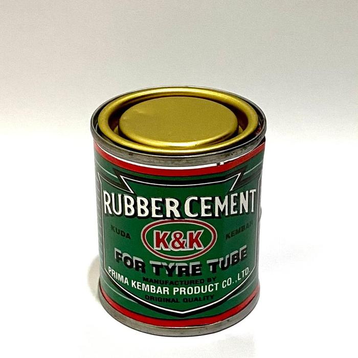 Jual lem tambal ban 100gram rubber cement kaleng 100 gr lem tempel ban ...