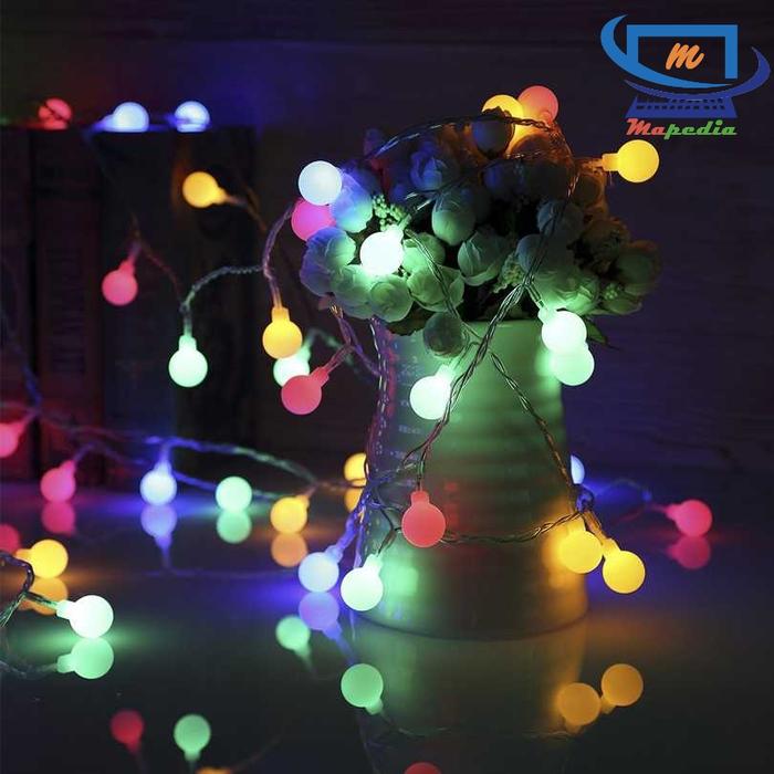 Jual Lampu Hias Led Gantung Agustus Natal Cafe 220V Bola Warm White ...