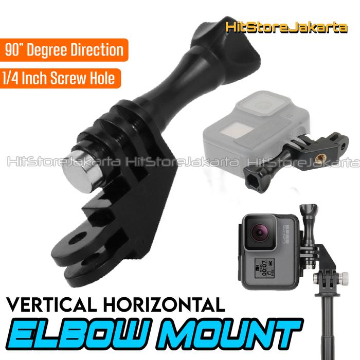 Jual Elbow Mount GoPro Vertical Horizontal 90" Degree Action Cam ...