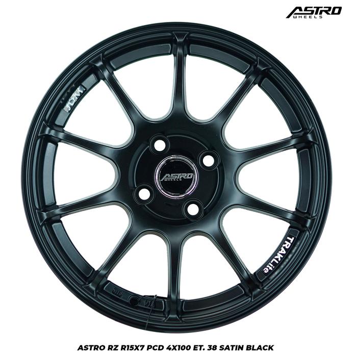Promo Velg Mobil ASTRO RZ 15X7.0 4X100 ET.38 73.1 Satin Black Cicil 0% ...