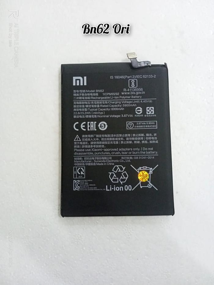 Jual Battery Xiaomi Redmi 9T Poco M3 Model BN62 Baterai Xiaomi Poco M3 ...