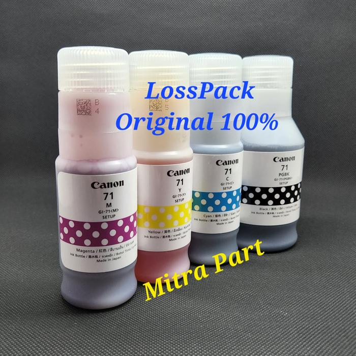 Jual Tinta Canon Gi 71 Original set 4 Warna G1010 G2020 G3020 G3060 ...