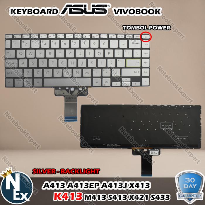 Jual KEYBOARD ASUS K413 M413 S413 X421 S433 A413 A413EP - SILVER ...
