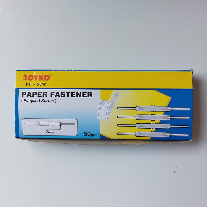 Jual Paper Fastener Putih Joyko Ako Pengikat Kertas 8cm 1 Pack isi 50 ...