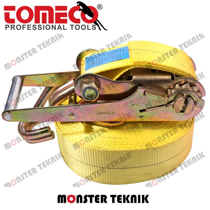 Jual Cargo Lashing 75mm Tomeco 10 Ton x 12mtr Ratchet Tie Down Belt ...