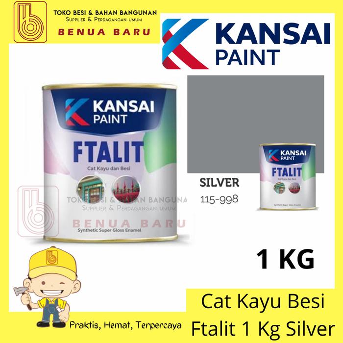 Jual Cat Ftalit 1 kg Silver / Cat kayu dan besi Ftalit 1 kg Silver ...
