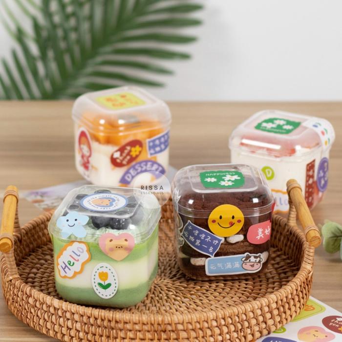 Jual [isi6]kotak Packaging Korean Mini Cake Dessert Box Kuepudding ...