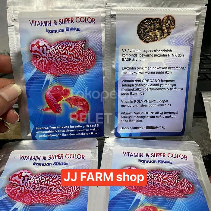 Jual SUPER COLOR + VITAMIN LUCANTIN PINK 15GR pewarna ikan nafsu makan ...
