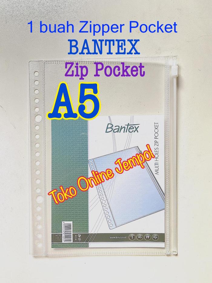 Jual A5 Zip Pocket Transparant Bantex 807208 Plastik File Zipper ...