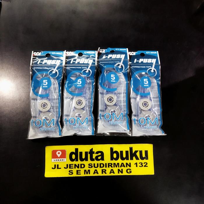 Jual Refill Isi Ulang Correction Tape Tipex Kertas i-Push SDI CT-305R ...