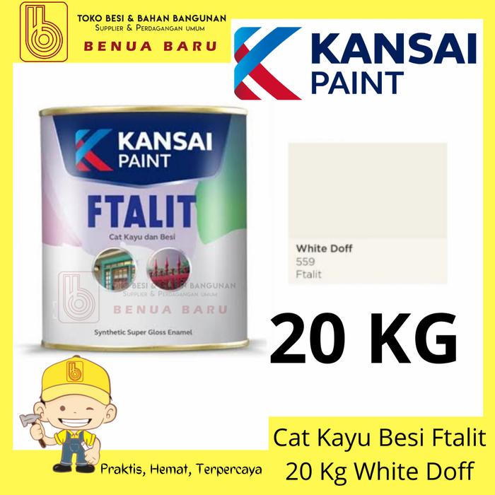 Jual Cat Ftalit 20 kg White Doff / Cat kayu dan besi Ftalit 20 kg - Kab ...