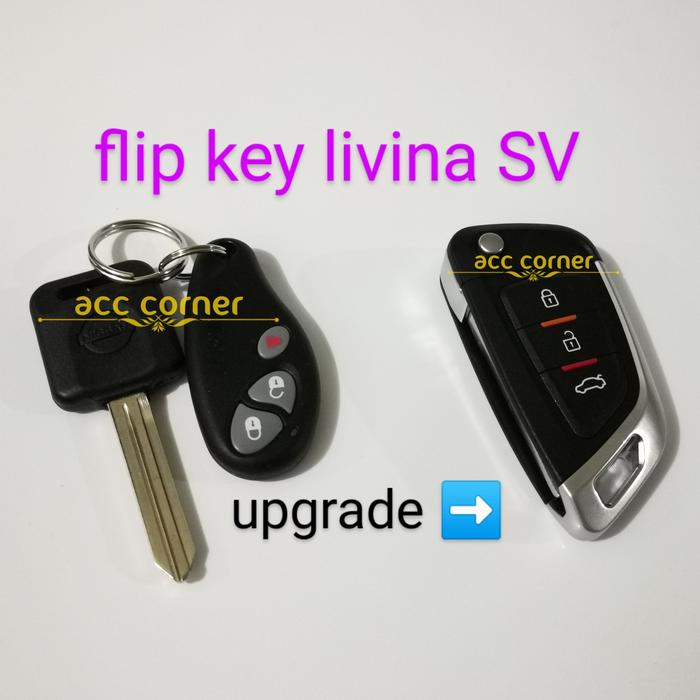 Jual kunci remote nissan livina SV flip key model - Kab. Sidoarjo ...