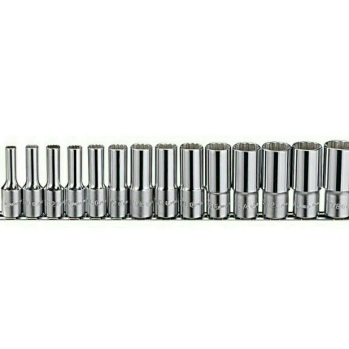 Jual Genius tools deep hand socket set drive 3/8 ukuran inchi ( TW ...
