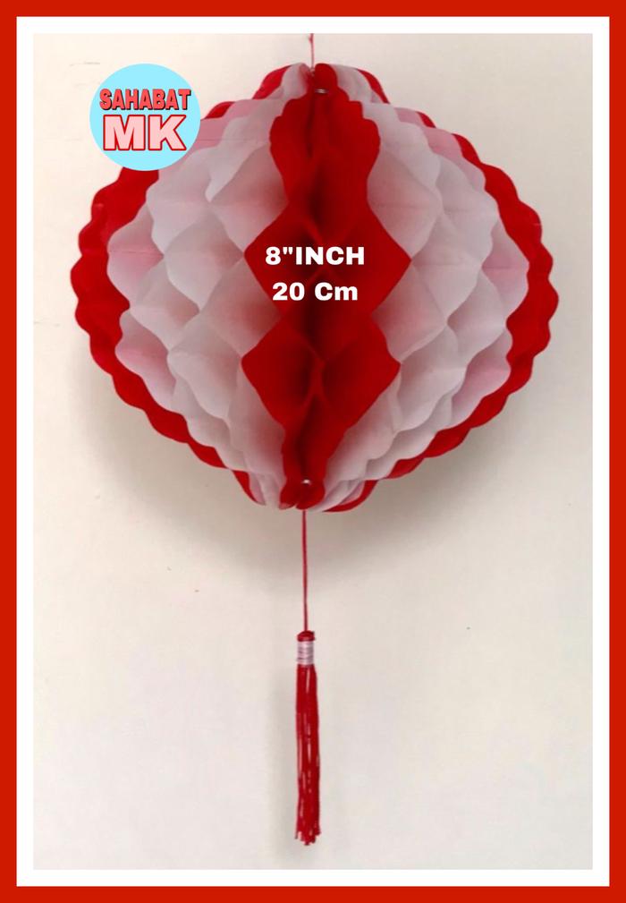 Jual LAMPION MERAH PUTIH PVC 3M/3P / HIASAN 17 AGUSTUS / DEKORASI HUT ...