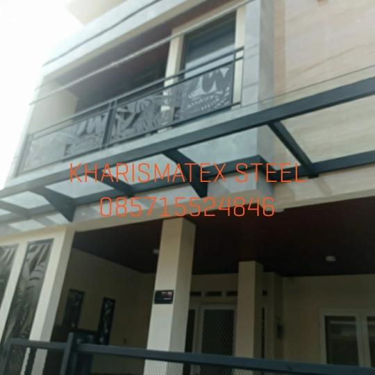 Jual kanopi besi galvanis atap kaca tempered - Kota Tangerang Selatan ...