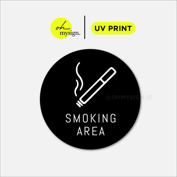 Jual Tulisan Smoking Area Sign Board Akrilik Tempel Signage Dinding ...