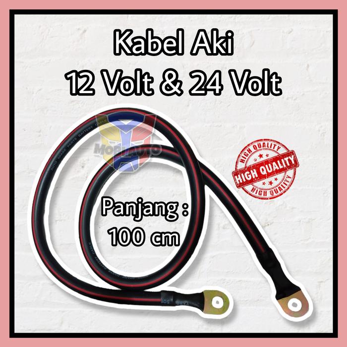 Jual Kabel Aki 100cm / Kabel Accu 100 cm 12 Volt Dan 24 Volt Panjang 100 cm - Jakarta Barat ...
