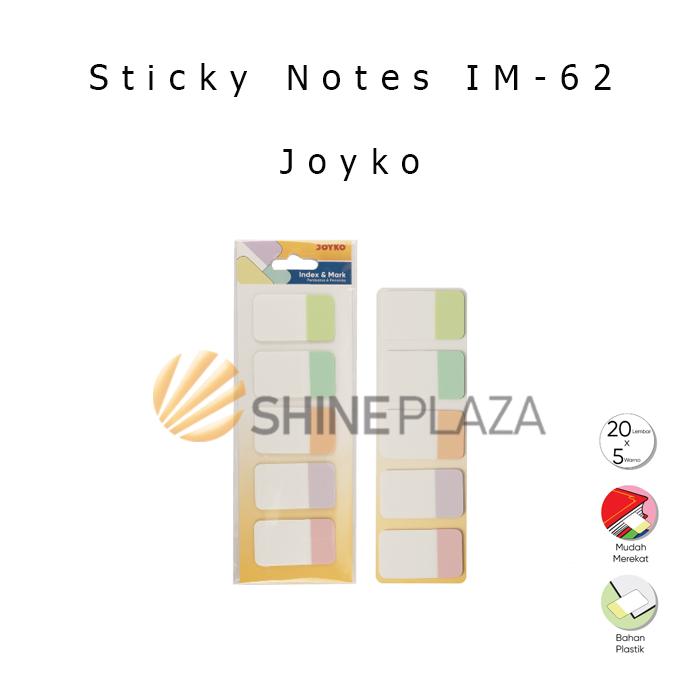 Jual Memo Sticky Notes Pastel IM-62 - Index Mark Penanda Pembatas Joyko ...