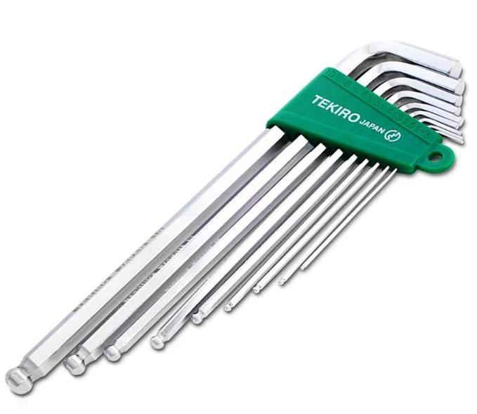Jual Tekiro Ball Point Hex Key Long Kunci L Panjang Bulat Set 9 PCS ...