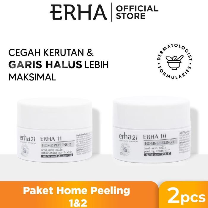 Jual ERHA Bundle Erha 10 & Erha 11 - Paket Home Peeling 1 & 2 Wajah ...