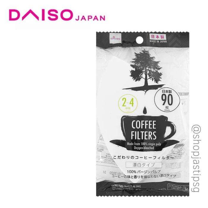 Jual DAISO Coffee Filters Paper Oxygen bleached Saringan Kopi Kertas ...