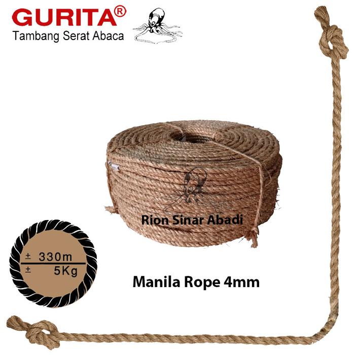 Jual Tali Tambang Tampar Rope Manila Gurita 4mm (3/16") - Jakarta Utara ...