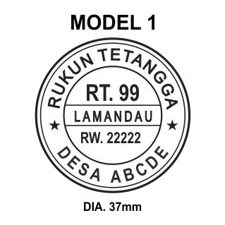 Jual Stempel RT / RW Custom / Flash /Warna - Model 1, Biru - Kab ...