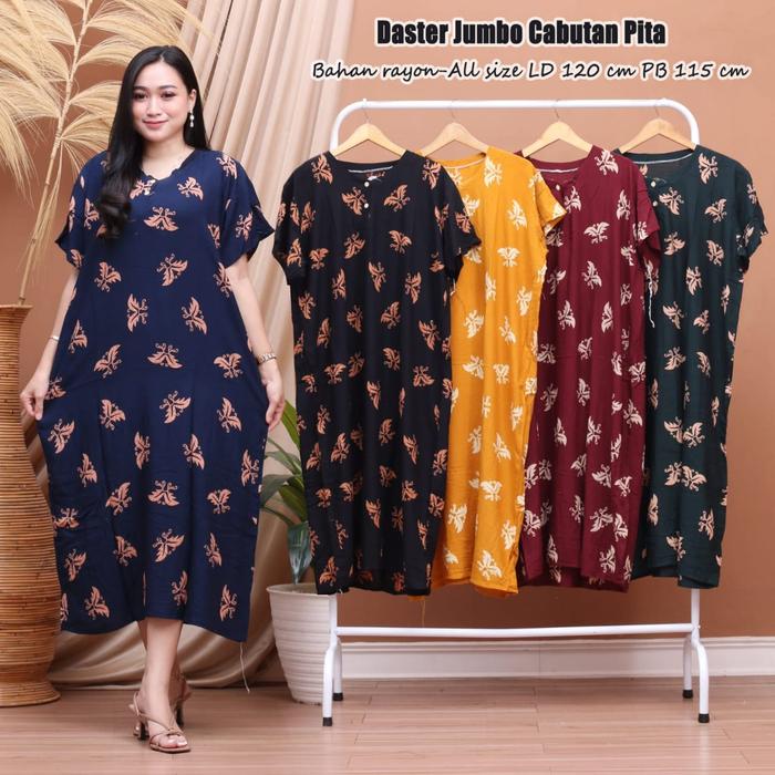 Jual Daster Jumbo Lengan Pendek Daster Jumbo Busui /Daster motif jumbo ...