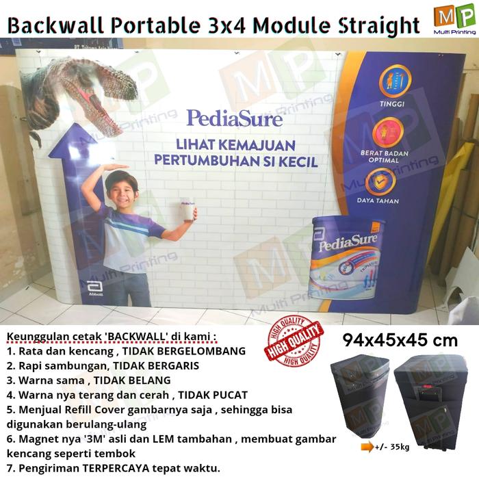 Jual Backwall Backdrop pameran seminar 3x4 lurus straight portable ...