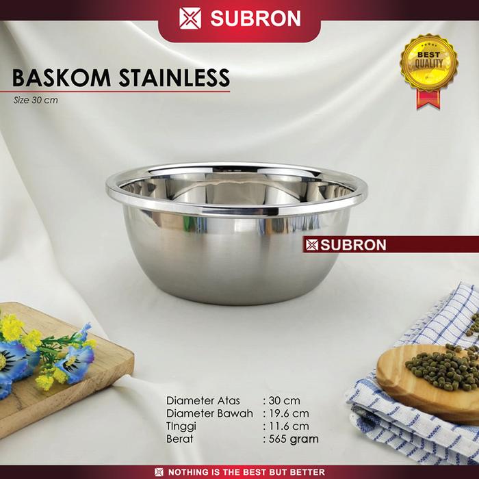 Jual Subron Baskom Korea Tinggi Tebal Wadah Multifungsi Stainless WP-30 ...