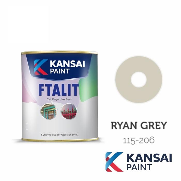 Jual Kansai Ftalit Gloss Ryan Grey 115-206 Cat Kayu dan Besi 20 Kg ...