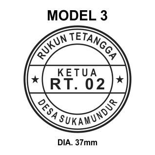 Jual Stempel RT / RW Custom / Flash /Warna - Model 3, Biru - Kab ...