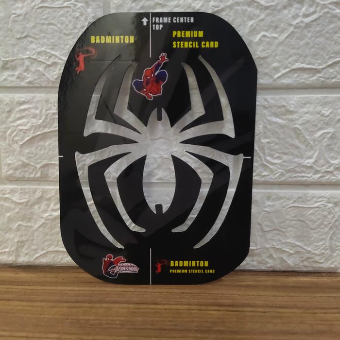 Jual Cetakan logo raket spiderman - Stencil card logo spiderman - Kota ...