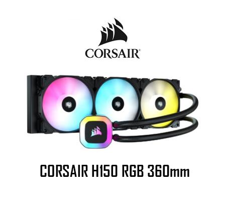 Jual CORSAIR H150 RGB 360mm Liquid CPU Cooler | ARGB AIO Liquid Cooling ...