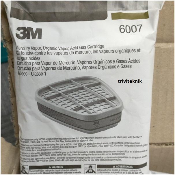 Jual isi ulang cartridge 3M filter 6007,mercury vapour organic acid gas - Jakarta Pusat ...