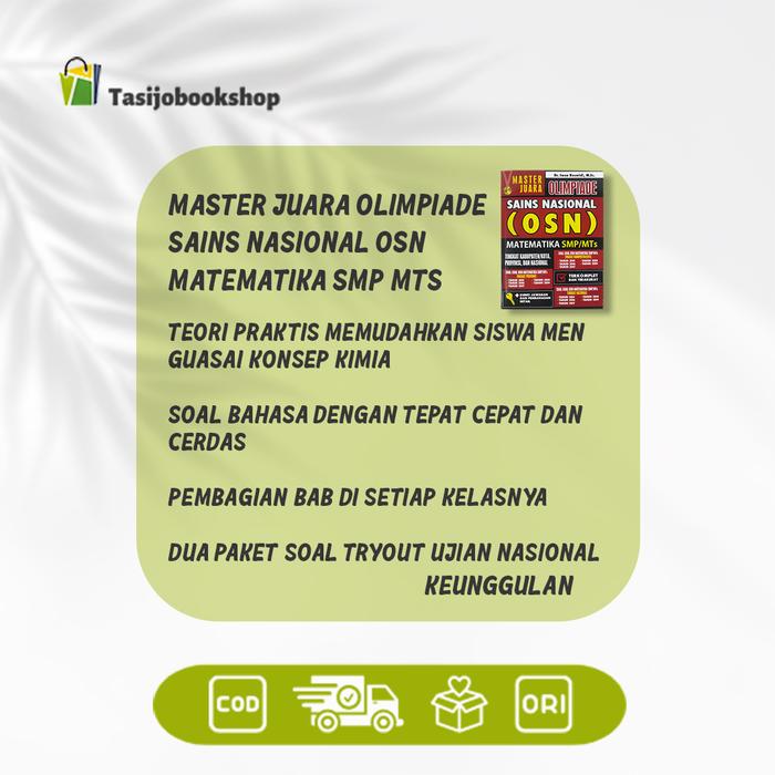 Jual Buku Master Juara Olimpiade Sains Nasional (osn) Matematika Smp/mts Di Seller Sangninja ...