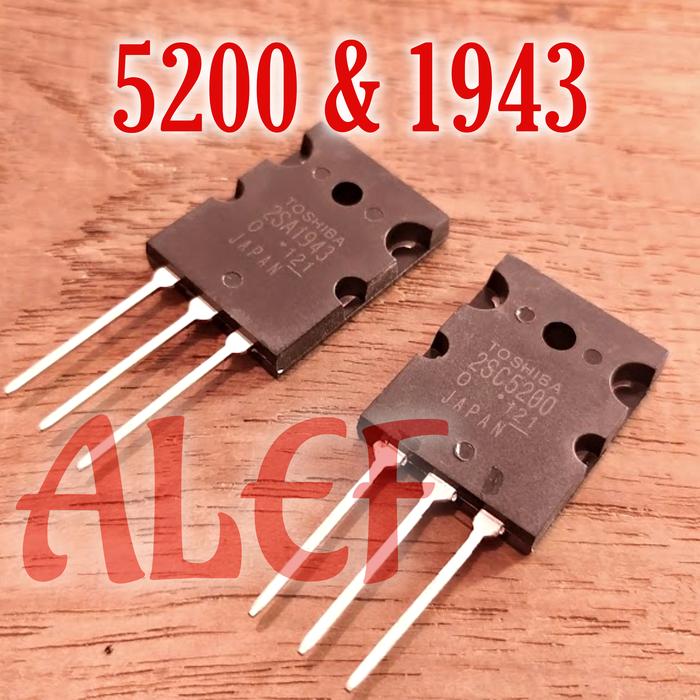 Jual transistor npn 2sc5200 2sa1943 Toshiba 2sc 5200 2sa 1943 npn1 ...