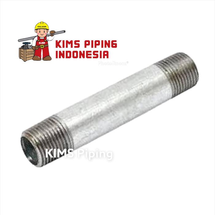 Jual PIPE NIPPLE / Pipa Nepel CS Galvanized 1/2 inch x 10cm SCH 40 ...