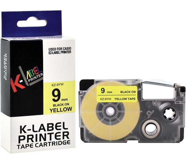 Jual K-Label Printer Tape Catridge Casio 9mm KZ-9YW Label for Casio 9mm - Jakarta Barat - Lime ...